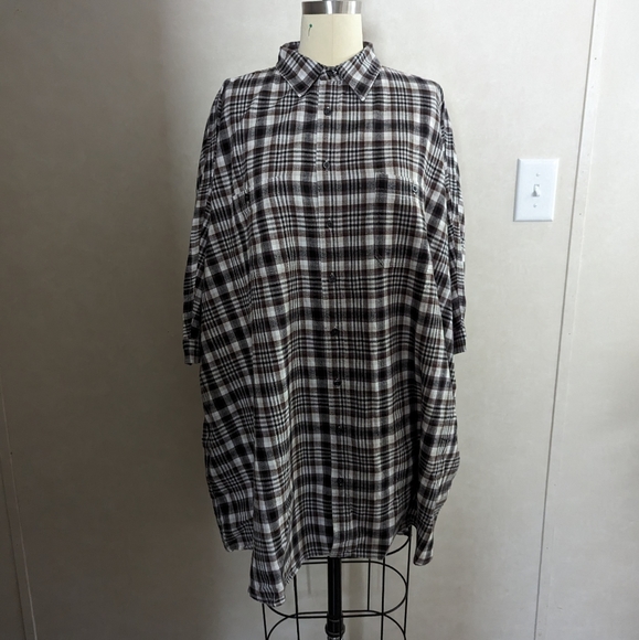 Basin + Range | Dresses | Nwt Basinrange Plaid Flannel Shirt Dress ...